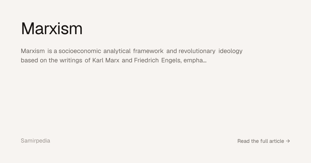 Marxism — Samirpedia